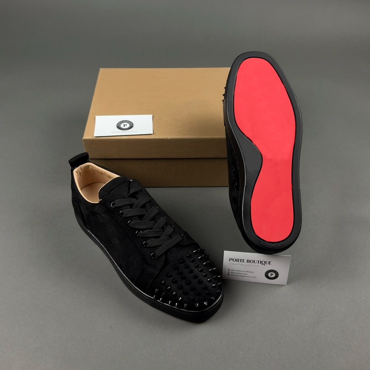 Spike Red Bottom - Low Tops – PorteBoutique